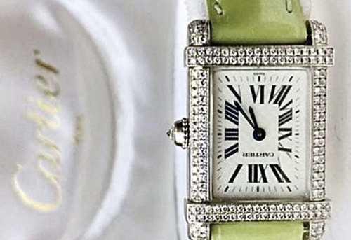 Cartier оригинал Золотые часы с бриллиантами