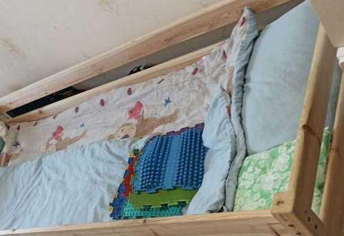 Кровать деревянная односпальная бу