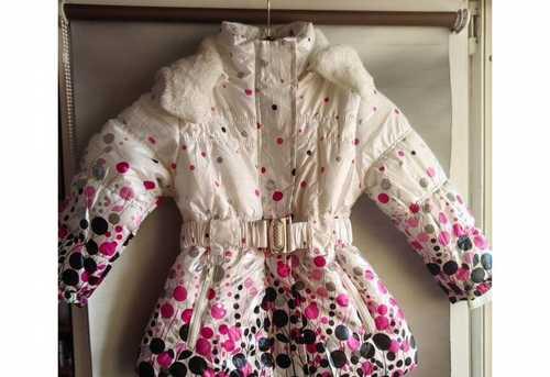 Куртка для девочки, демисезон, утепленная, 104-110