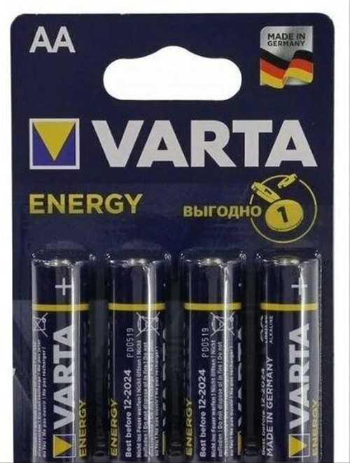 Батарейки varta energy AA бл. 4 (рус.)