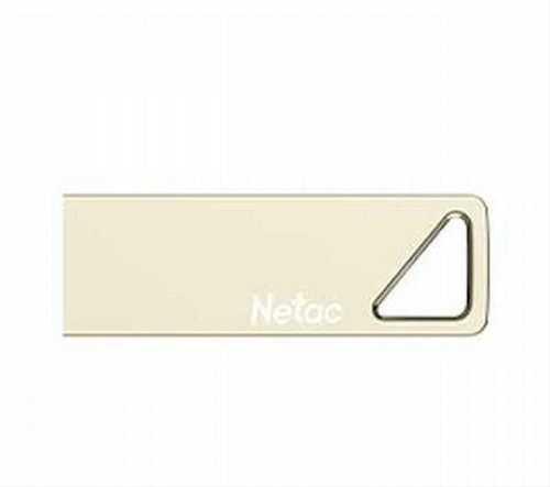 Флешка USB 64Gb (USB 2.0) Netac U326 метал. золоти