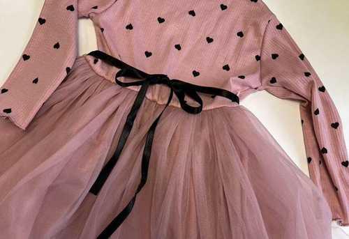 Платье для девочки пышное 86-92