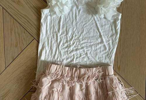 Twin set юбка + белая футболка из италии