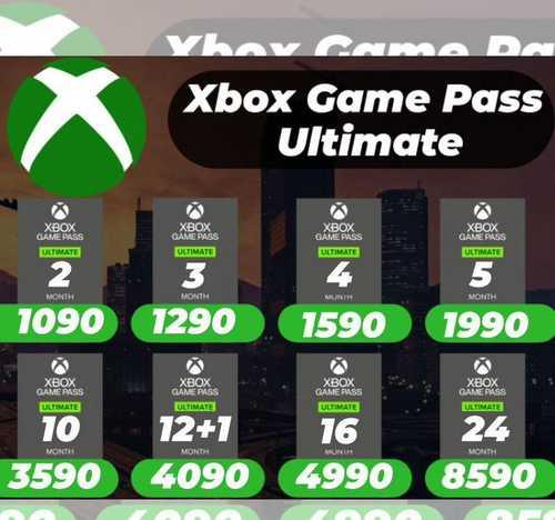 Подписка Xbox Game Pass Ultimate 12 месяцев