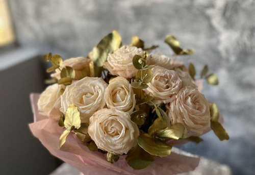 Букет пионовидные розы, кустовые розы