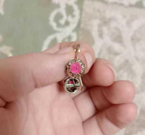 Серебряные серьги СССР