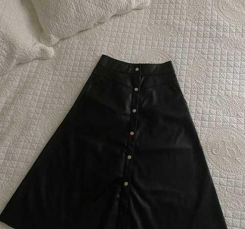 Кожаная юбка zara