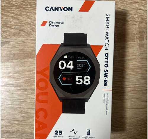 Смарт часы новые Canyon Otto SW-86 черные
