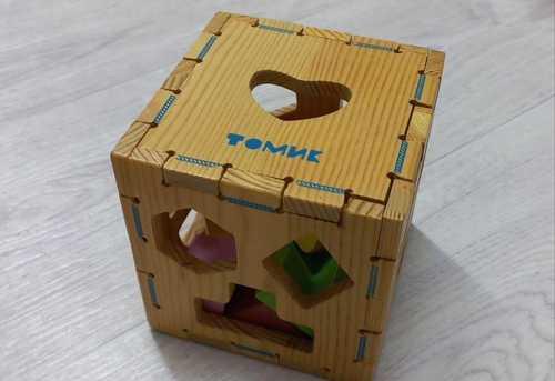 Развивающие игрушки, сортер деревянный, Томик