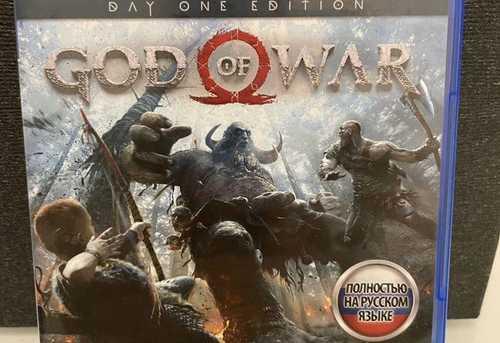 Игра на диске. God of war ps4. Русская версия