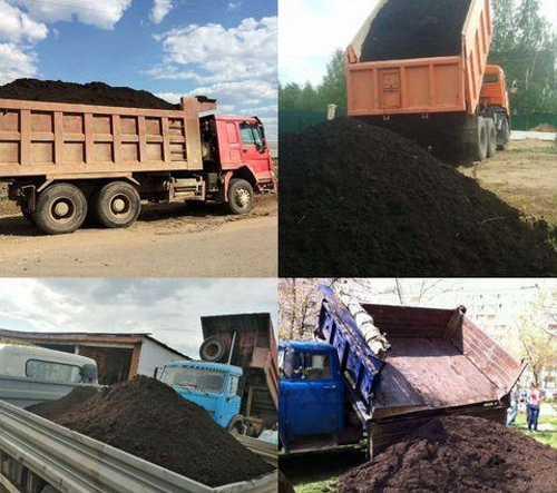 Чернозем, земля, торф, торфогрунт, щебень, отсев