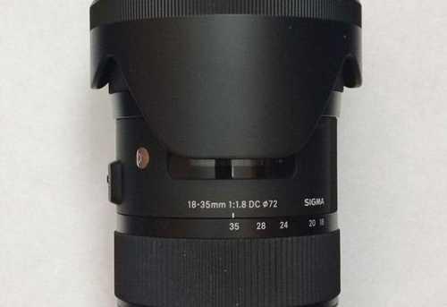 Объектив Nikon Sigma AF 18-35mm f/1.8 DC HSM Art