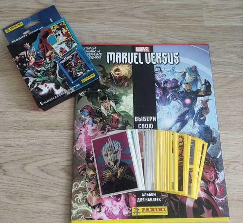 Marvel versus panini журнал и наклейки