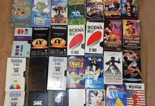 Видеокассеты vhs с фильмами, мультиками