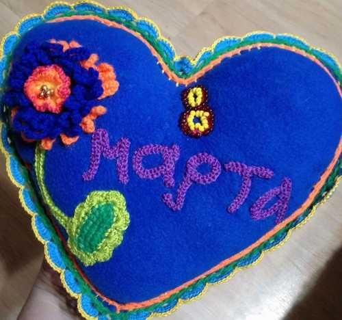 Подушка 8 марта ручная работа