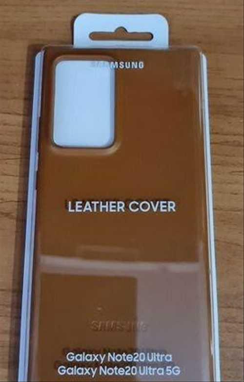 Чехол Leather Cover на Samsung Note 20 Ultra.Новый