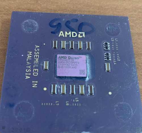 Раритетный процессор AMD duron D950AUT1B 1999г