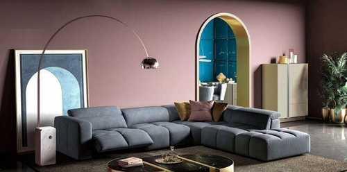 Итальянский угловой диван Madison с реклайнером. Б
