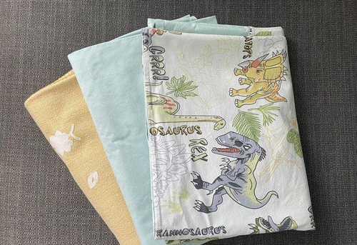 Детское одеяло +два пододеяльника с динозаврами
