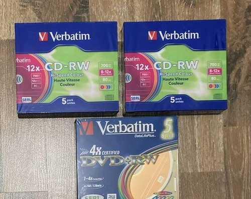 Болванки Verbatim CD-RW и DVD-RW