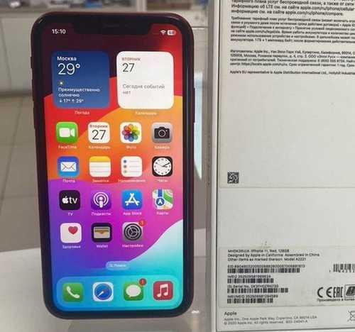 Apple iPhone 11 128 гб, Dual: nano SIM + e SIM, кр