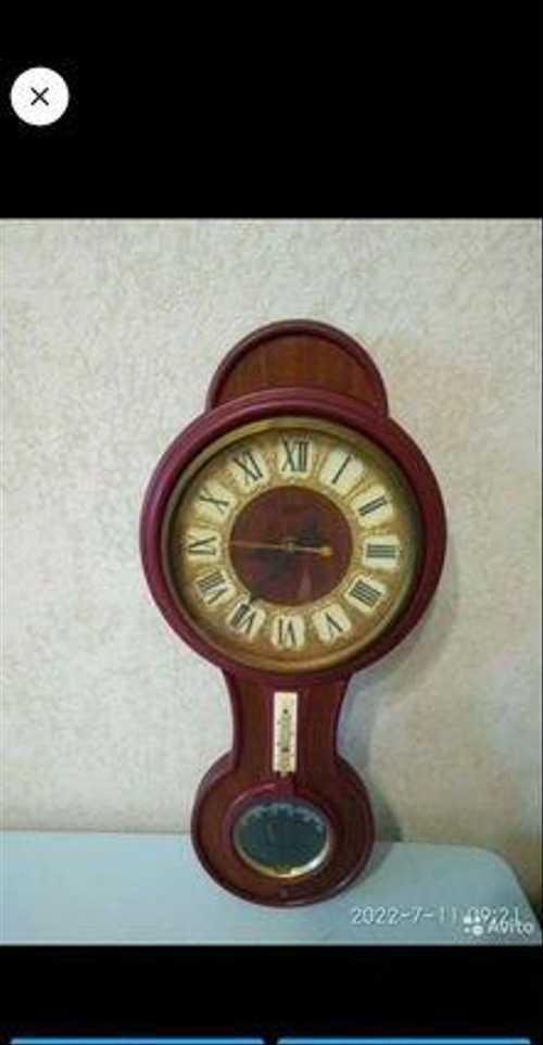 Настенные часы маяк СССР кварц с термометром