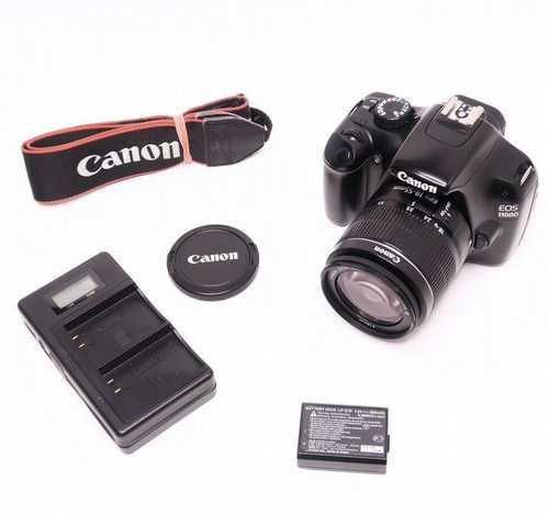 Фотоаппарат Canon 1100d (пробег 8500)  зум 18-55