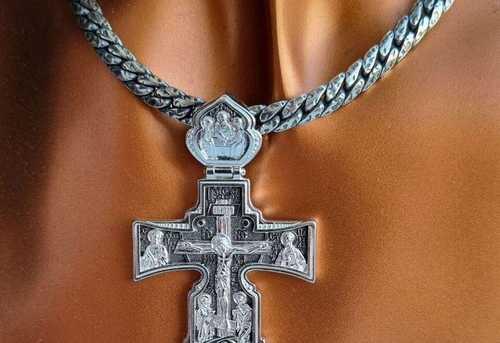 Крест серебро Русской Православной Церкви чернение