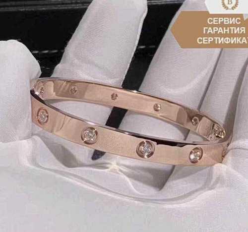 Браслет Cartier Love 10 бриллиантов 0,85 ct