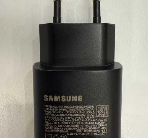 Зарядное устройство samsung 25w type-c