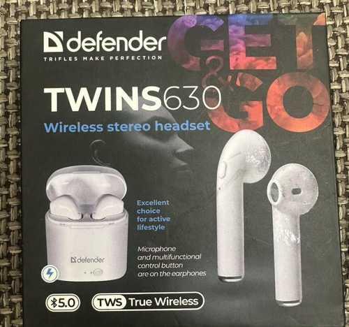 Беспроводные TWS-наушники Defender Twins 630