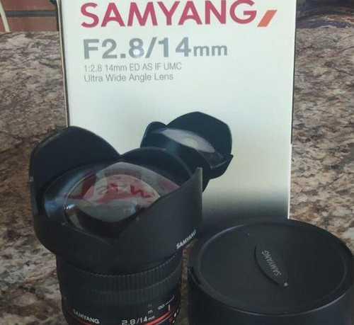 Объектив Samyang 14 mm f 2.8 для Nikon