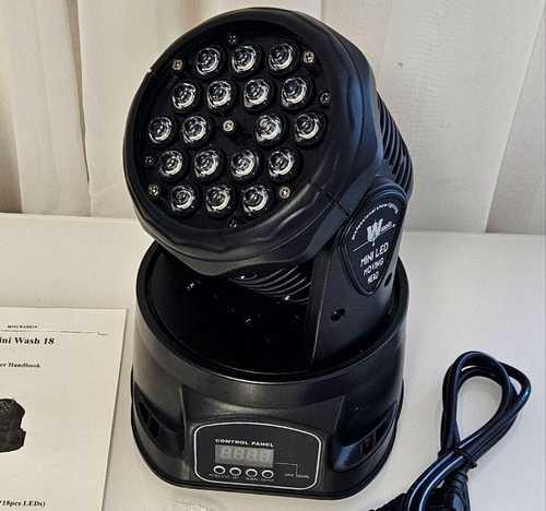 Голова крутящийся светомузыка 18LED DMX XLR