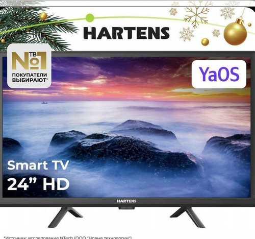 Hartens Телевизор HTY-24hdro6B-HC22 24" HD, черный