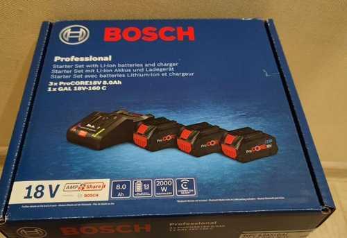 Procore18V 8.0 Ah (3 шт) + зу bosch GAL 18V-160 C