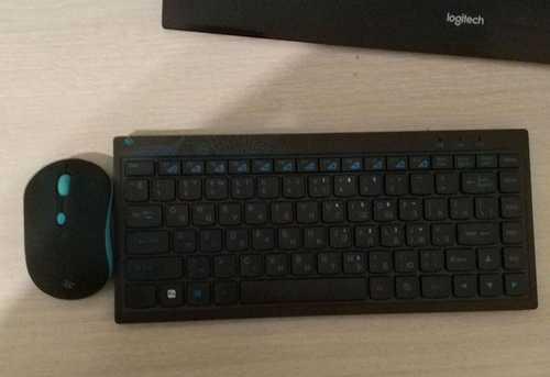Клавиатура+мышь беспроводная dexp KM-1005BU черный