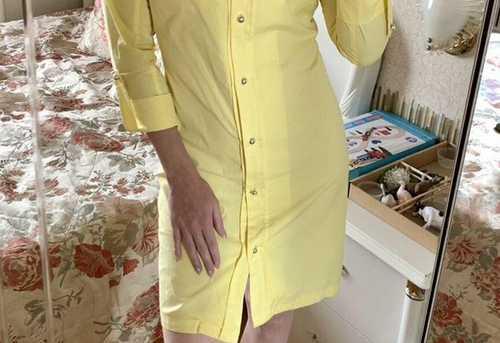 Платье желтое 42