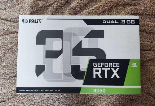 Видеокарта Palit Geforce RTX 3050 dual 8 gb новая
