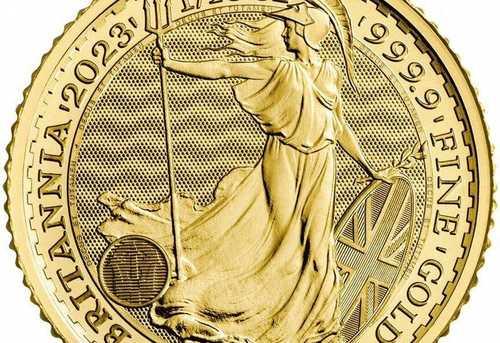 Золотая монета Великобритании «Британия» 10 фунтов