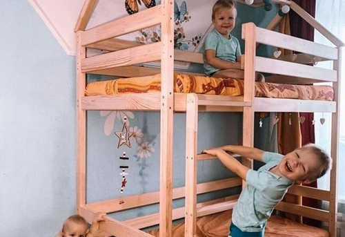 Детская кровать от 3 лет с бортиками с гарантией