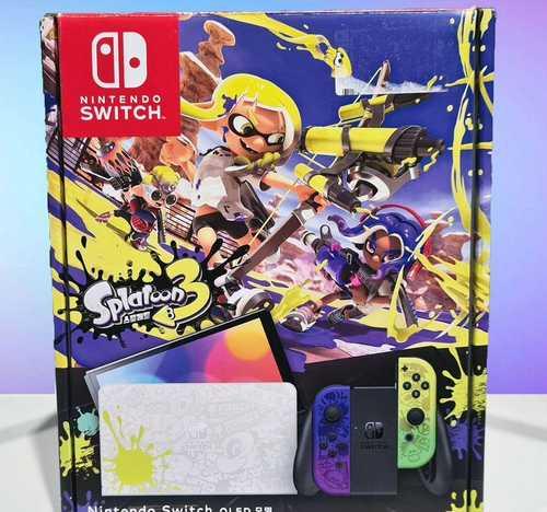 Прошитая Nintendo Switch Oled Splatoon 3 128Гб