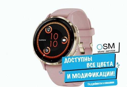 Умные часы Garmin venu 3S, розовый с золотистым