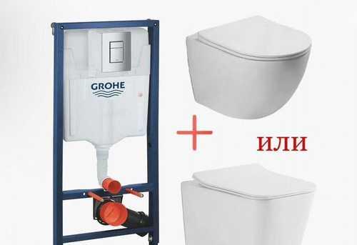 Инсталляция Grohe rapid и унитаз подвесной