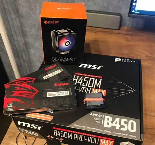 MSI B450M PRO-VDH MAX   Ryzen 5500 сборка новая