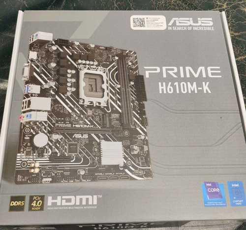 Новая Asus prime h610m-k