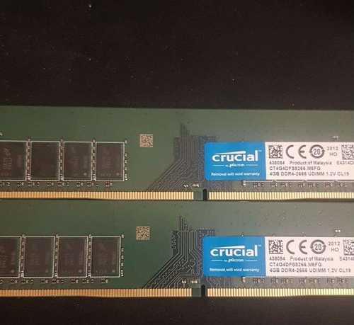 Оперативная память Crucial DDR4 8GB (2х4GB)