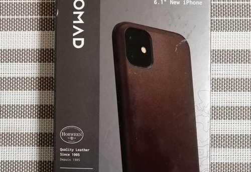 Чехол Nomad кожаный для iPhone 11 коричневый