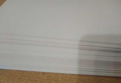 Белый мелованный картон 55х25 см