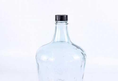 Стеклянная бутыль "Казацкий", 15 л, гладкая, светл