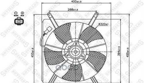 Вентилятор радиатора honda CR-V 2.0I 02-06 2999